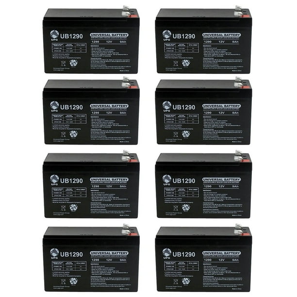 12V 9Ah SLA Battery Replacement for Ablerex MSII4500 - 8 Pack - Walmart Business Supplies