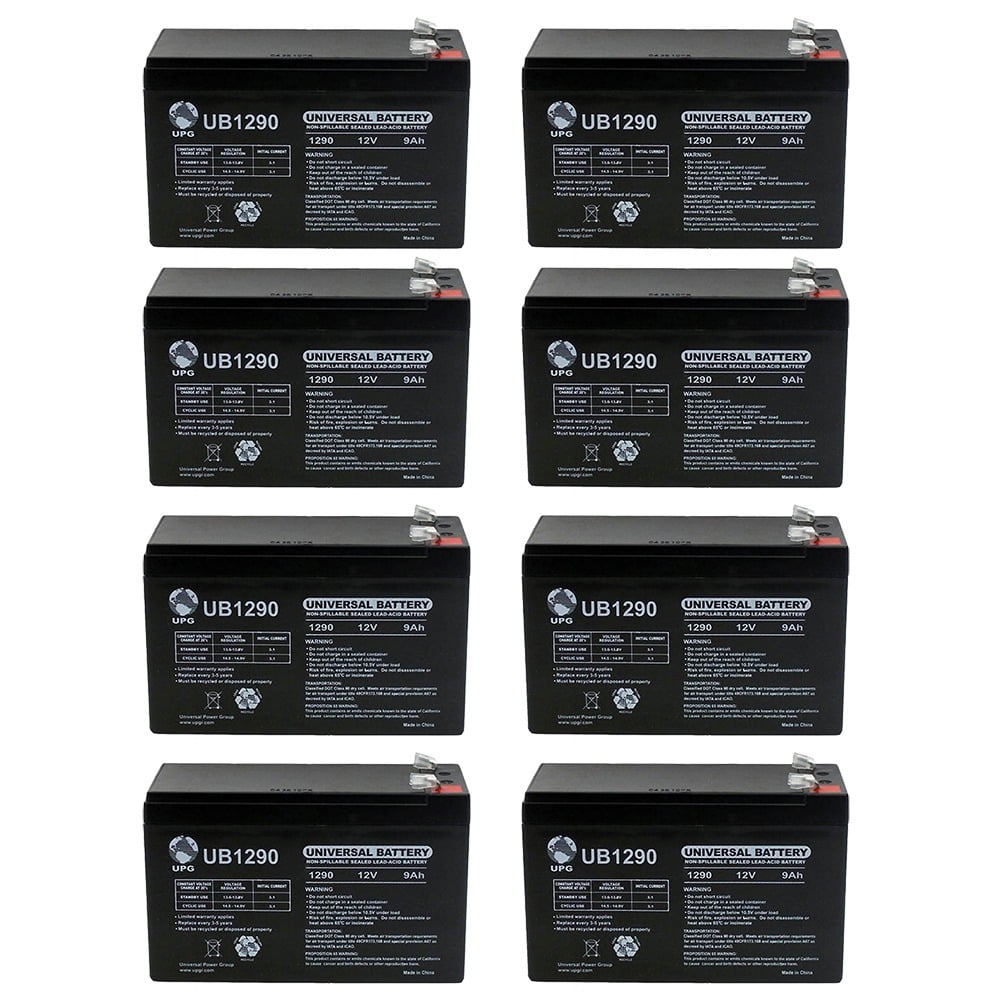 12V 9Ah SLA Battery Replacement for Sola S3K2U2200-5 - 8 Pack - Walmart ...