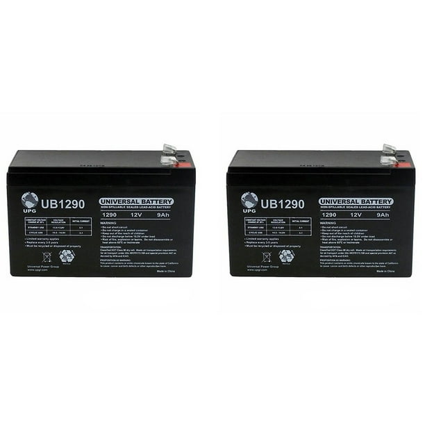 12V 9Ah SLA Battery Replaces Boss Buck Large Conversion Kit - 2 Pack ...