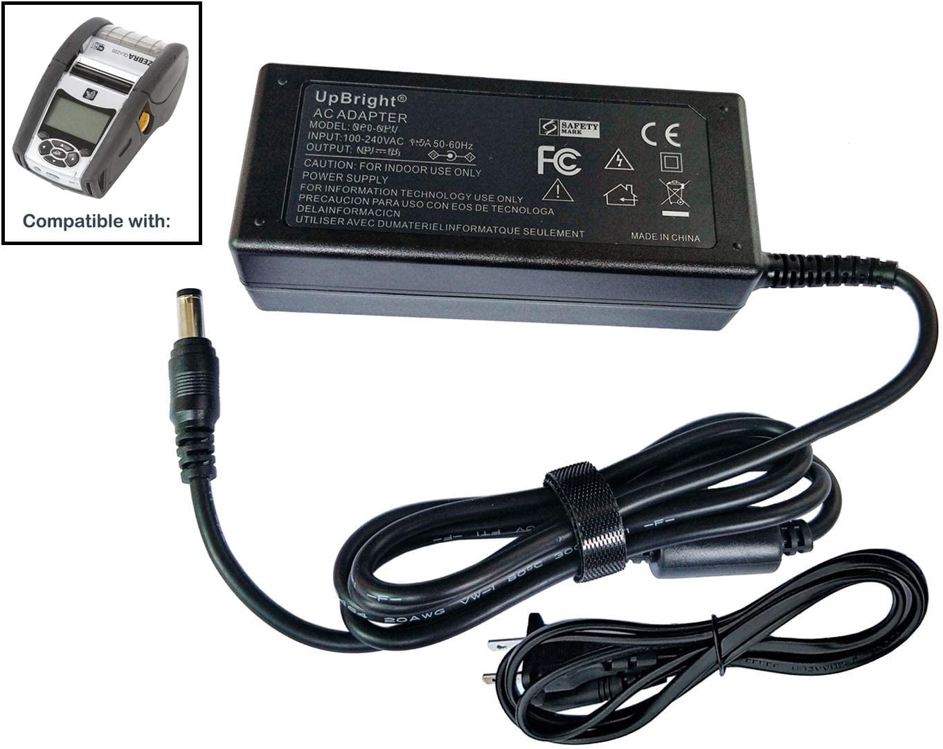 12V AC DC Adapter Replacement for Zebra Acc QLN-EC QLn220 QLn320 QLn420 ...