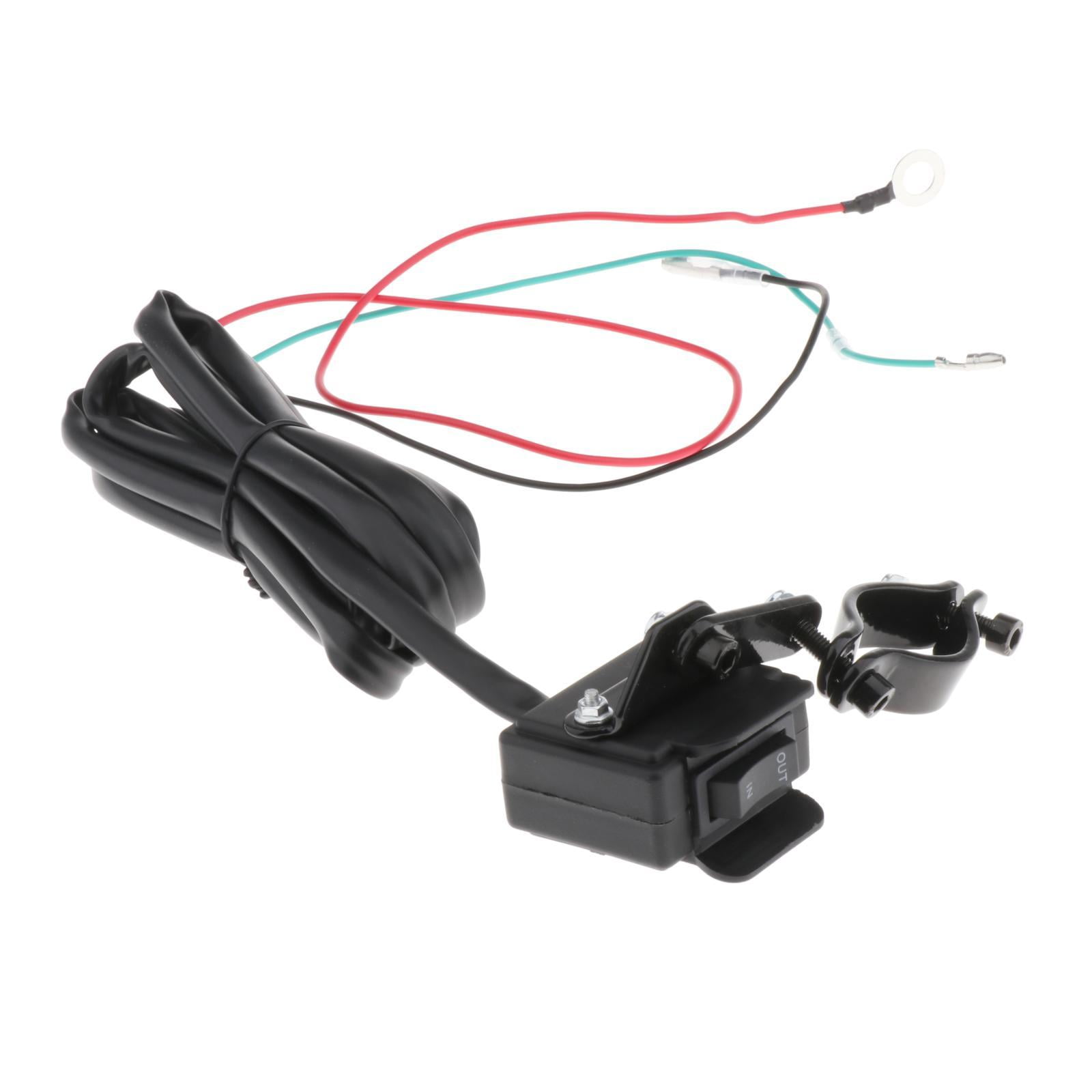 12V ATV Winch Rocker Handlebar Thumb Switch for All Winches with 2.5M ...