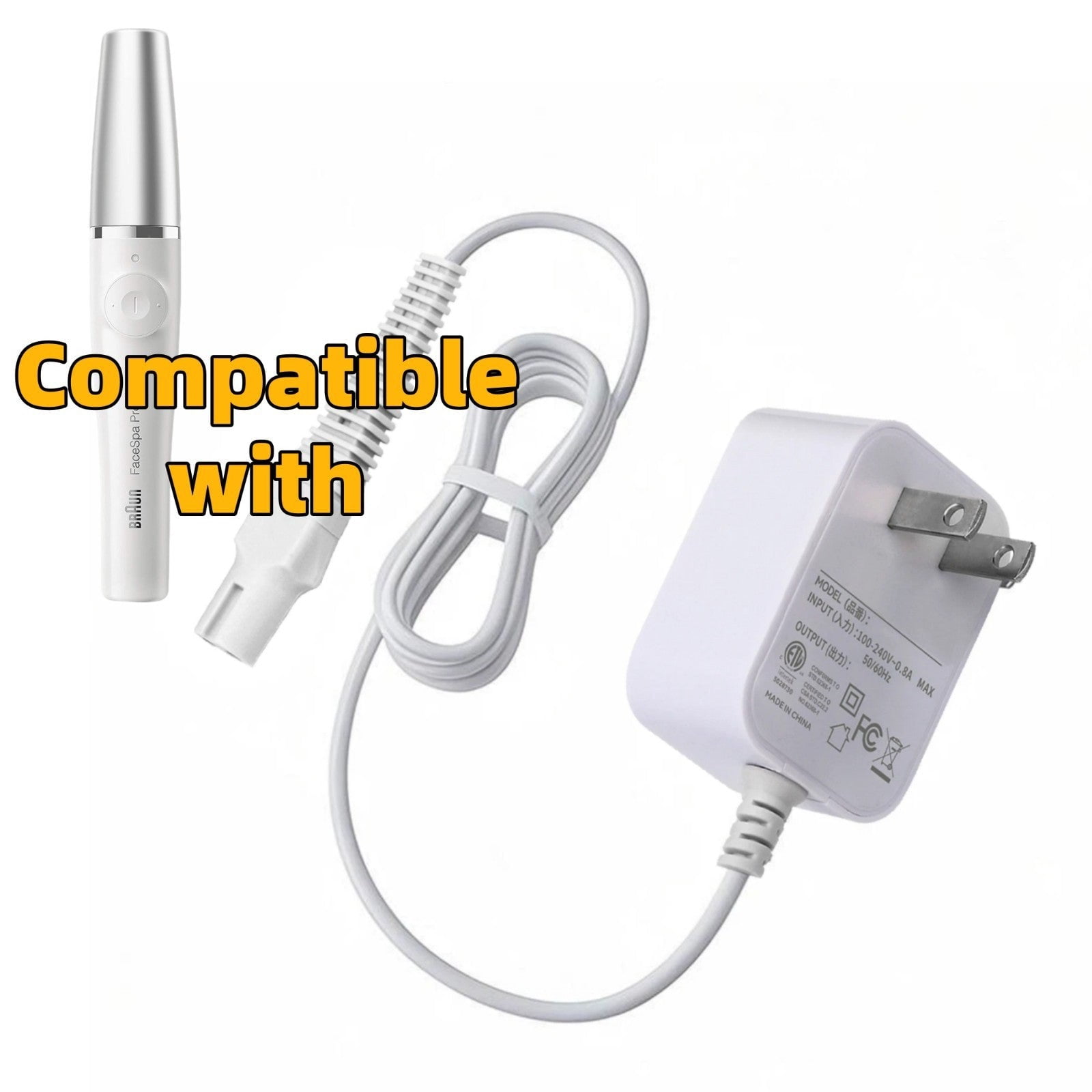 12V Adapter Compatible with Face Epilator Facespa Pro 910 911 921 ...