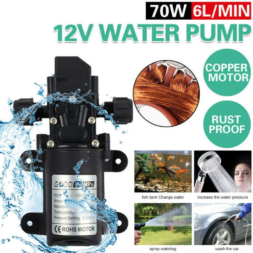 Rowsily 12V Automatic Diaphragm Water Pump, 5GPM 130PSI, Self-Priming ...