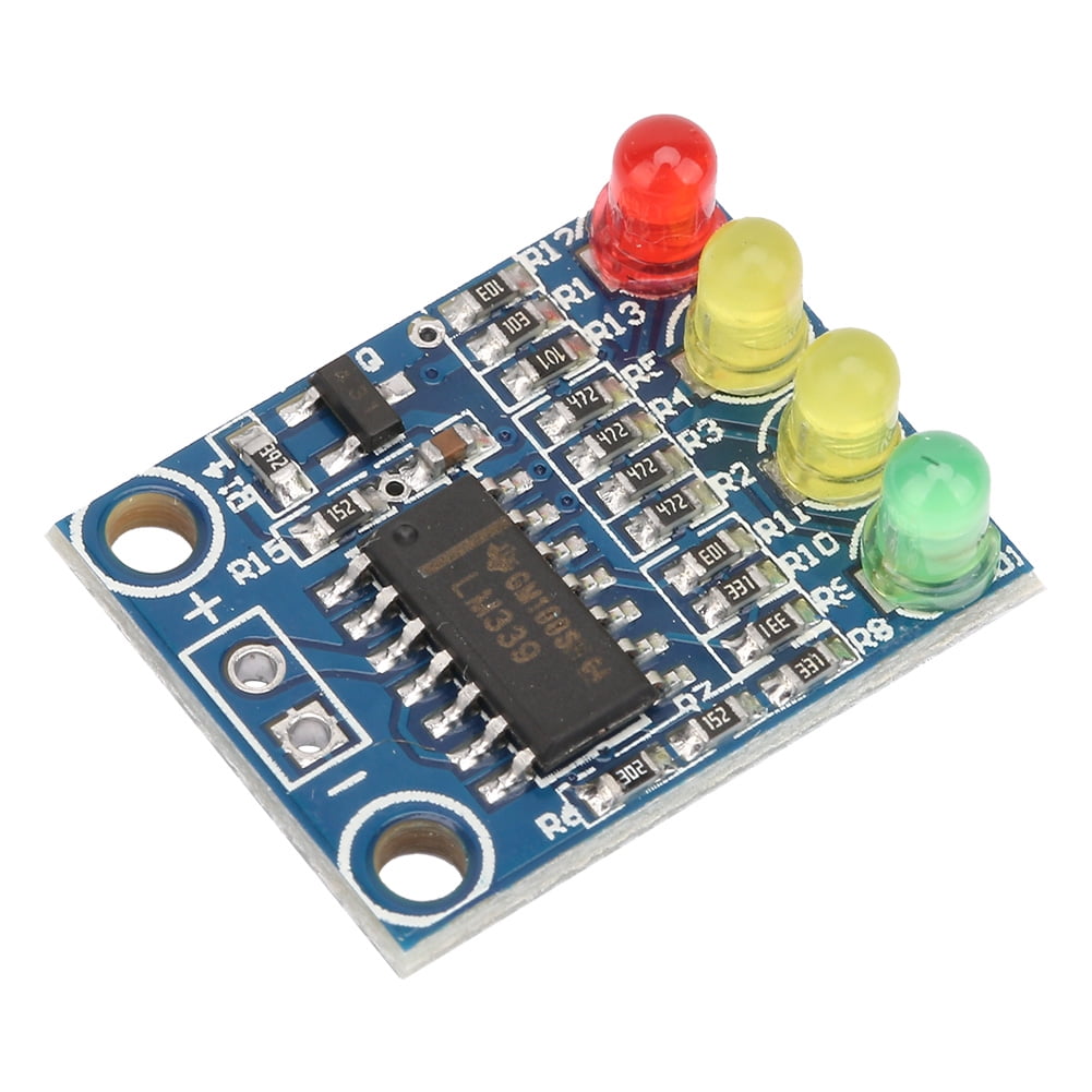 12V Battery 4 Digits Battery Indicator Module Power Capacity LED Light ...