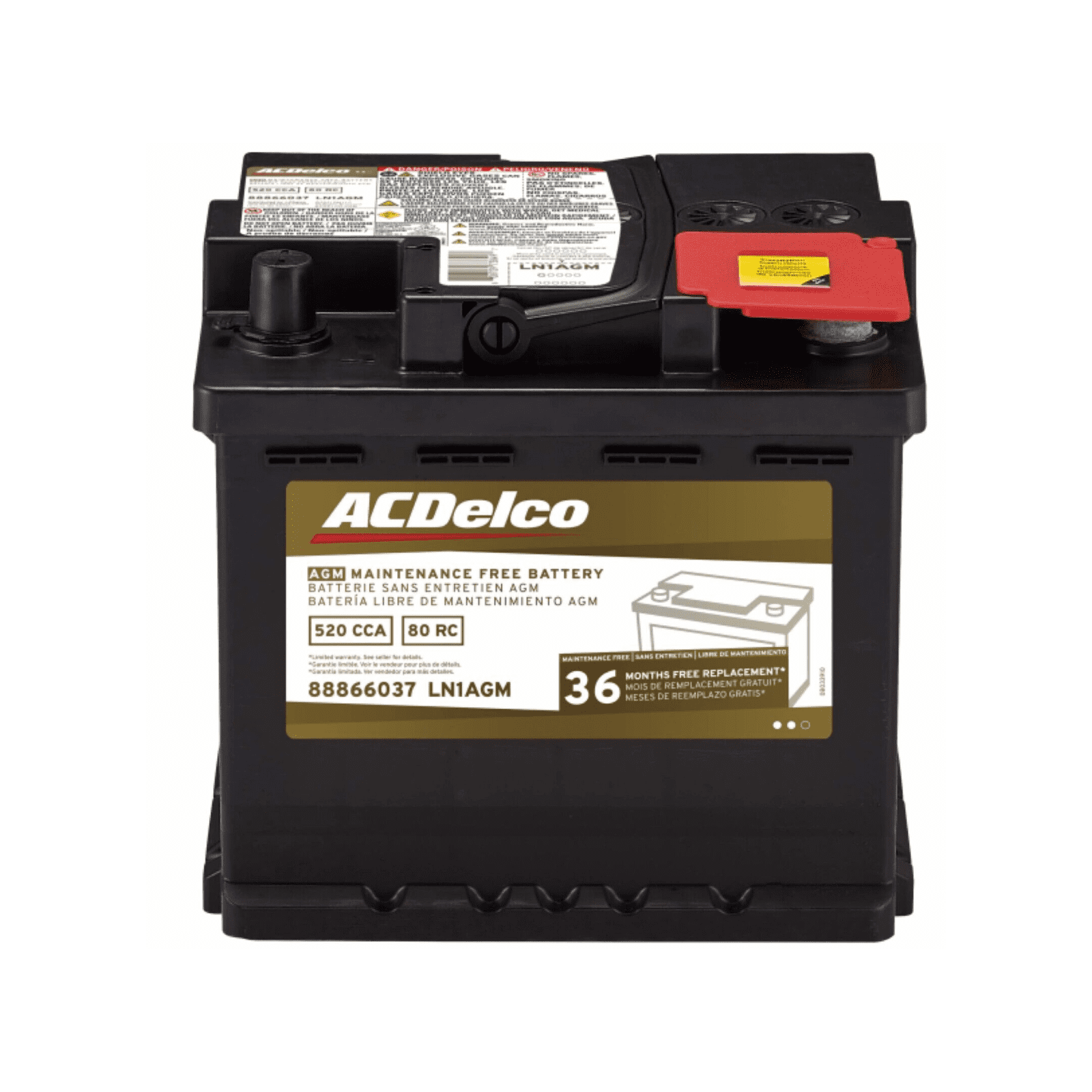 12V Battery ACDELCO Gold For Chevy BOLT EV 2017-22 SPARK EV 14-16 50 ...