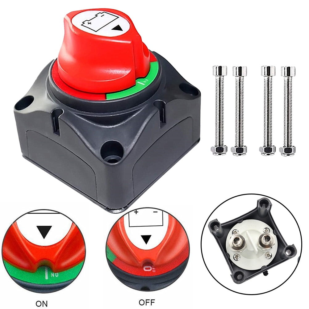 12V Battery Disconnect Rotary Switch Cut On/Off Set for Car Suv Rv ...