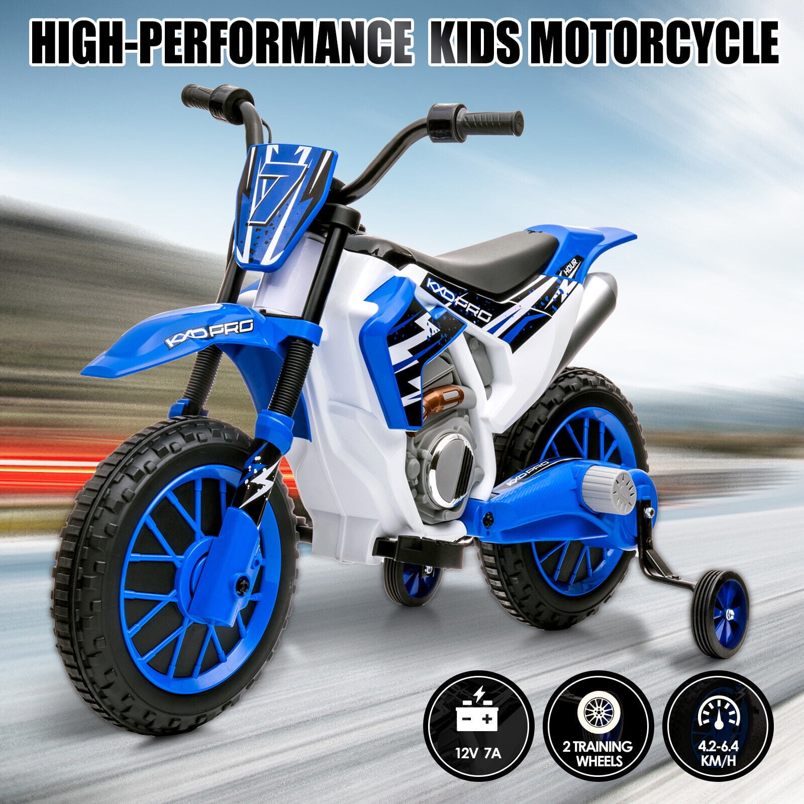 12V Battery Powered Kids Ride On Motorcycle High/Low Speeds with ...
