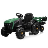 12V Battery Powered Tractor with Trailer, Electric Ride on Tractor for ...