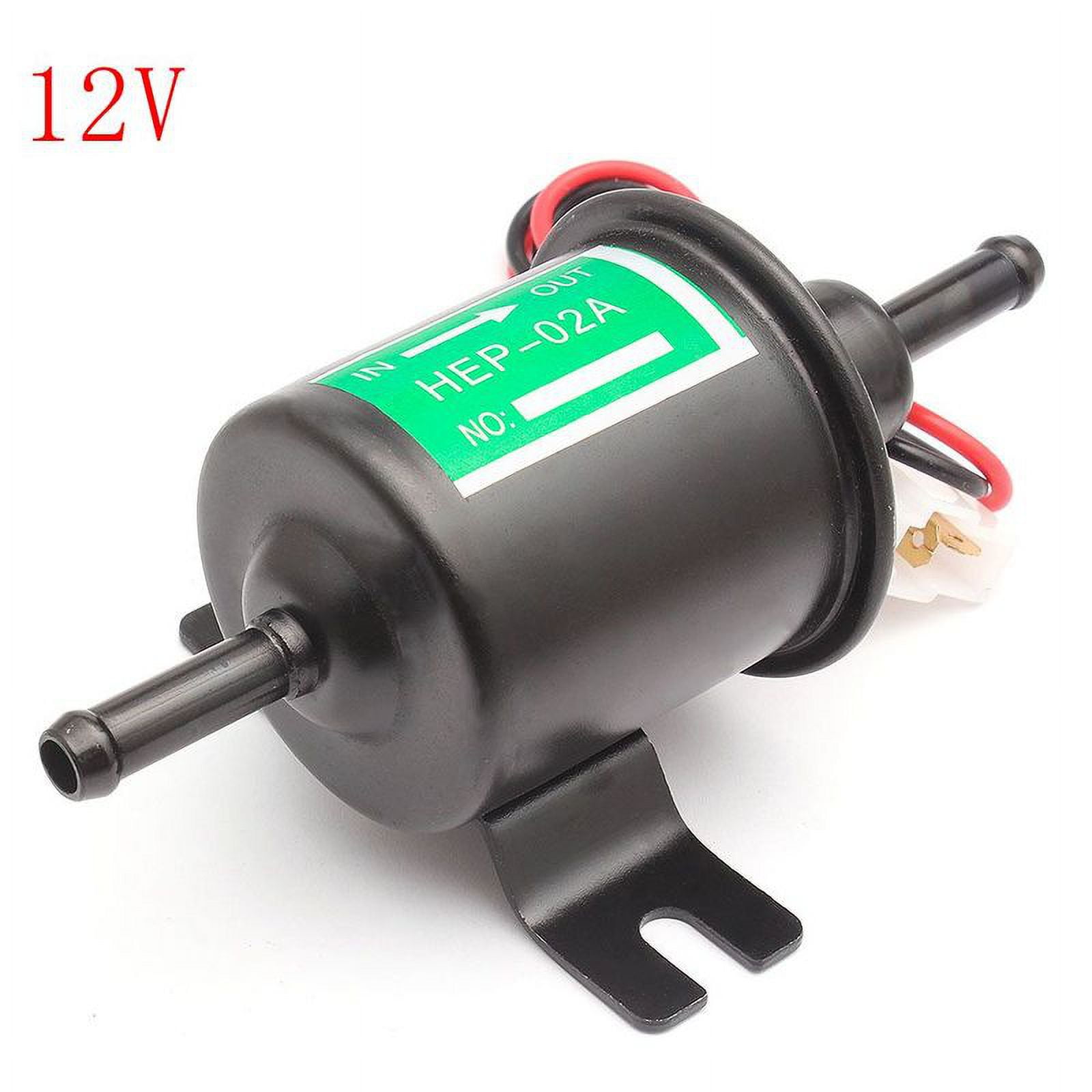 12V Black-12V/24V Universal Electric Fuel Pump Low Pressure Bolt Fixing ...