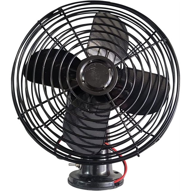 12V Black RV Cab Replacement Fan with Hardware and Wire (2 Speed ...