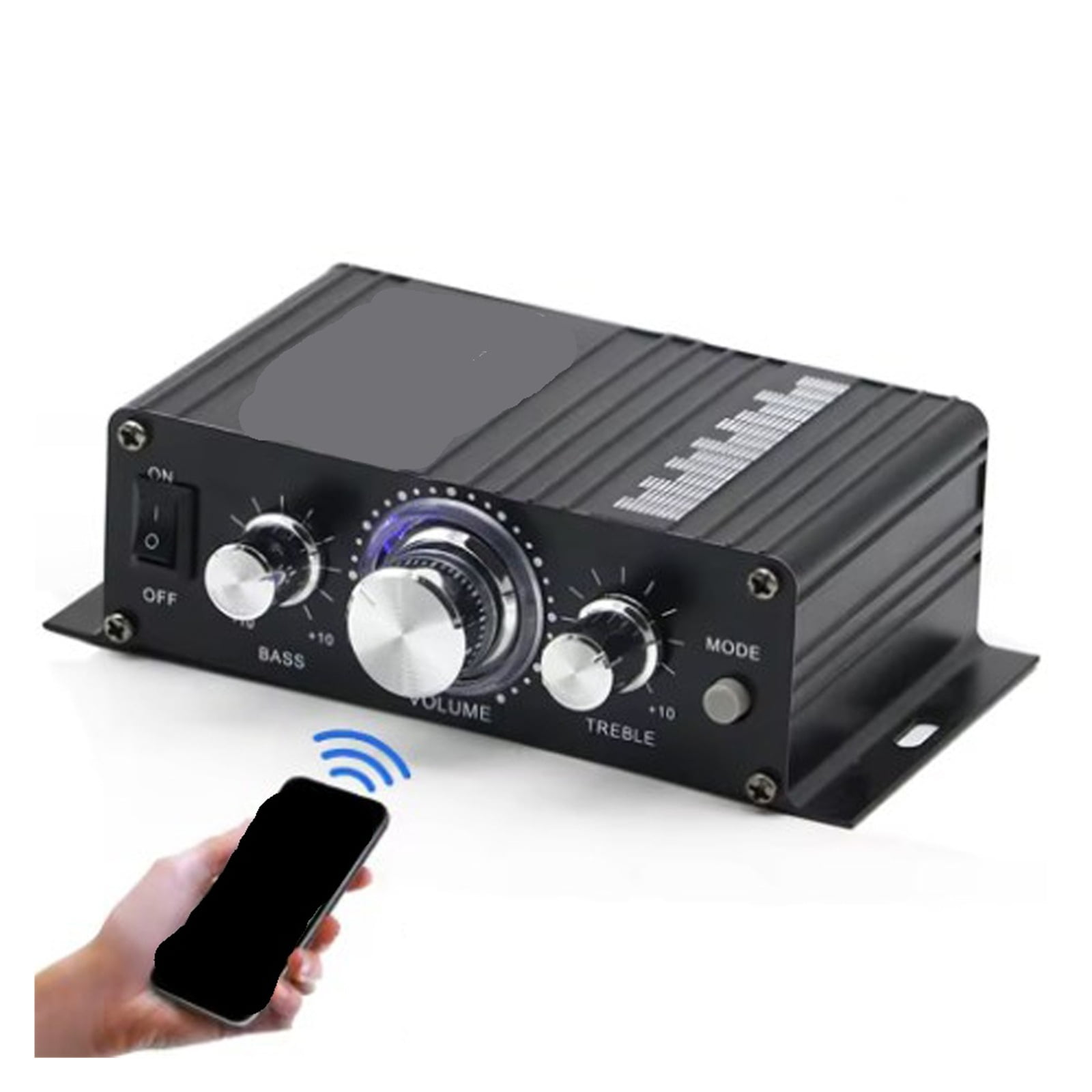 12V Bluetooth Amplifier 2.0 Channel Output HIFI Mini Amp High Bass ...