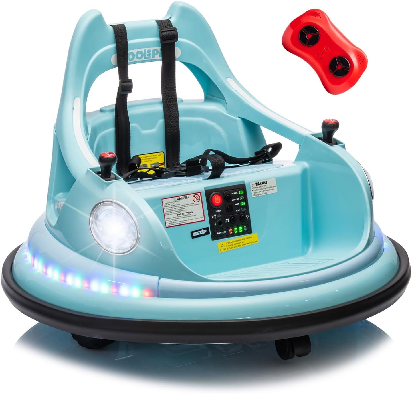 12V Bumper Car for Kids, Bumper Car for Toddlers W/Remote Control ...