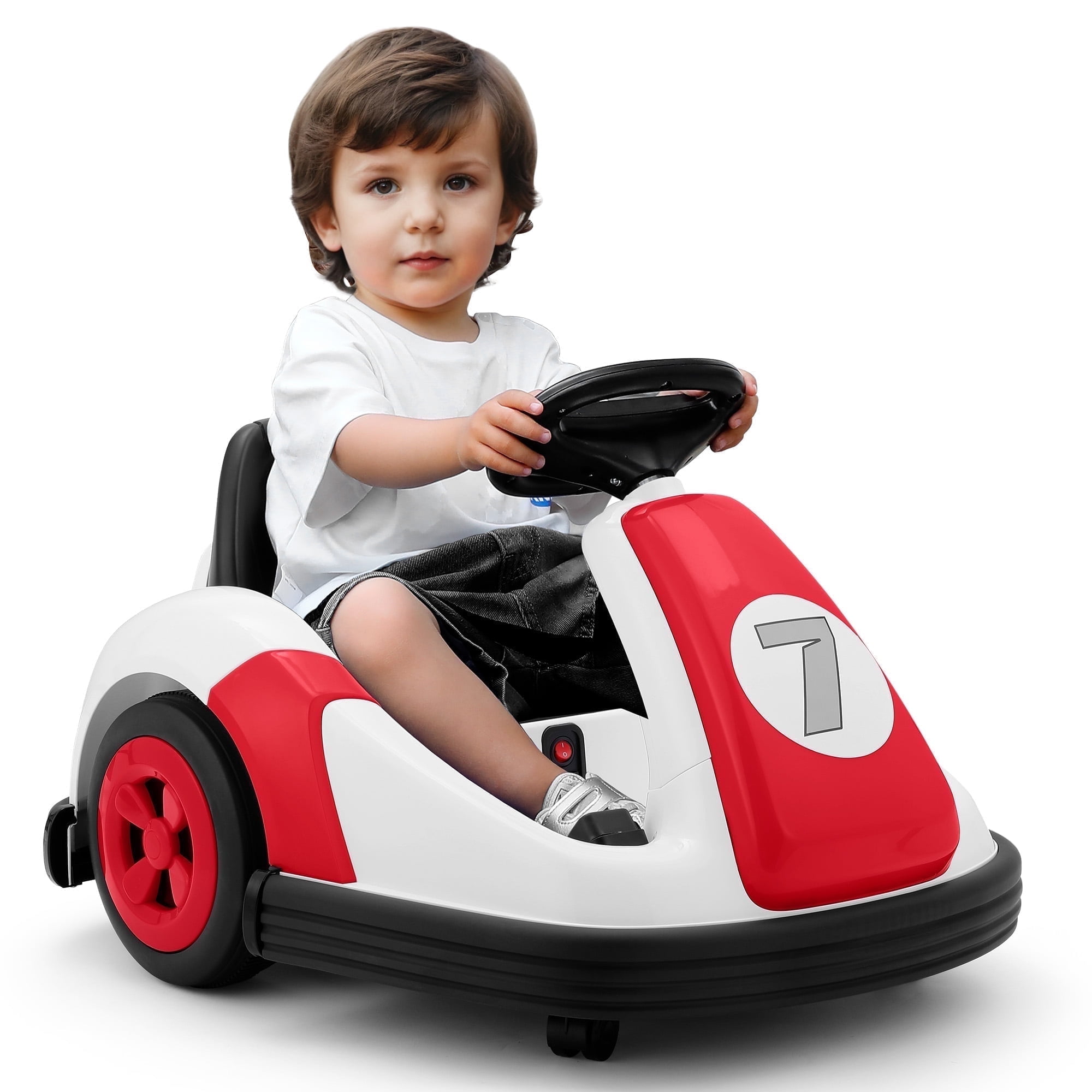 Bobiber 12V Bumper Car, Toddler Ride On Toy 2 Speed, 360° Rotating ...