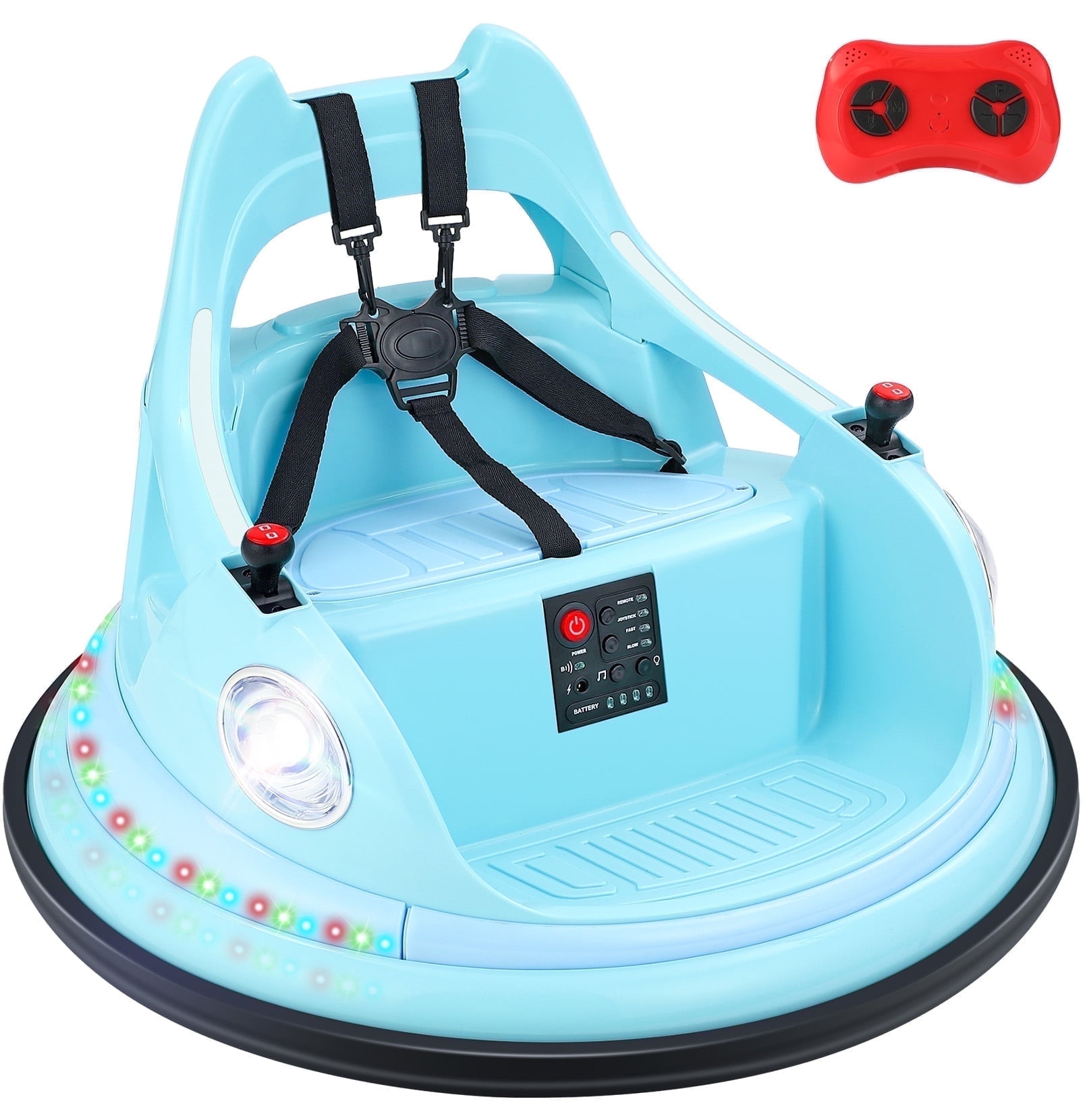 Neche 12V Toddler's Light Blue Bumper Car, Ride On Motor Toys for Kids ...