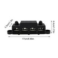 12V Bus Bar Terminal Positive Negative M8M10 Battery Power 250A Distribution Block With Cover ...