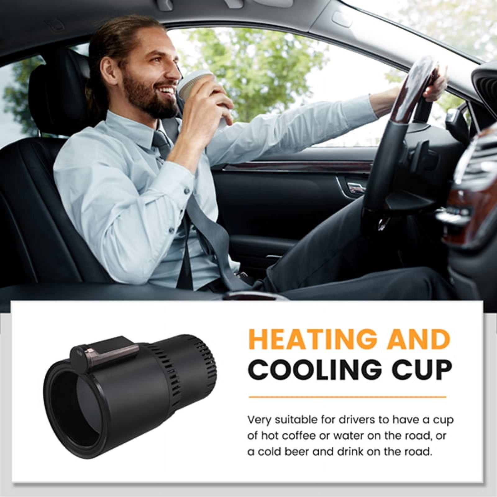 12V Car 2 in 1 Heating Cooling Cup Warmer Cooler Smart Holder Digital ...