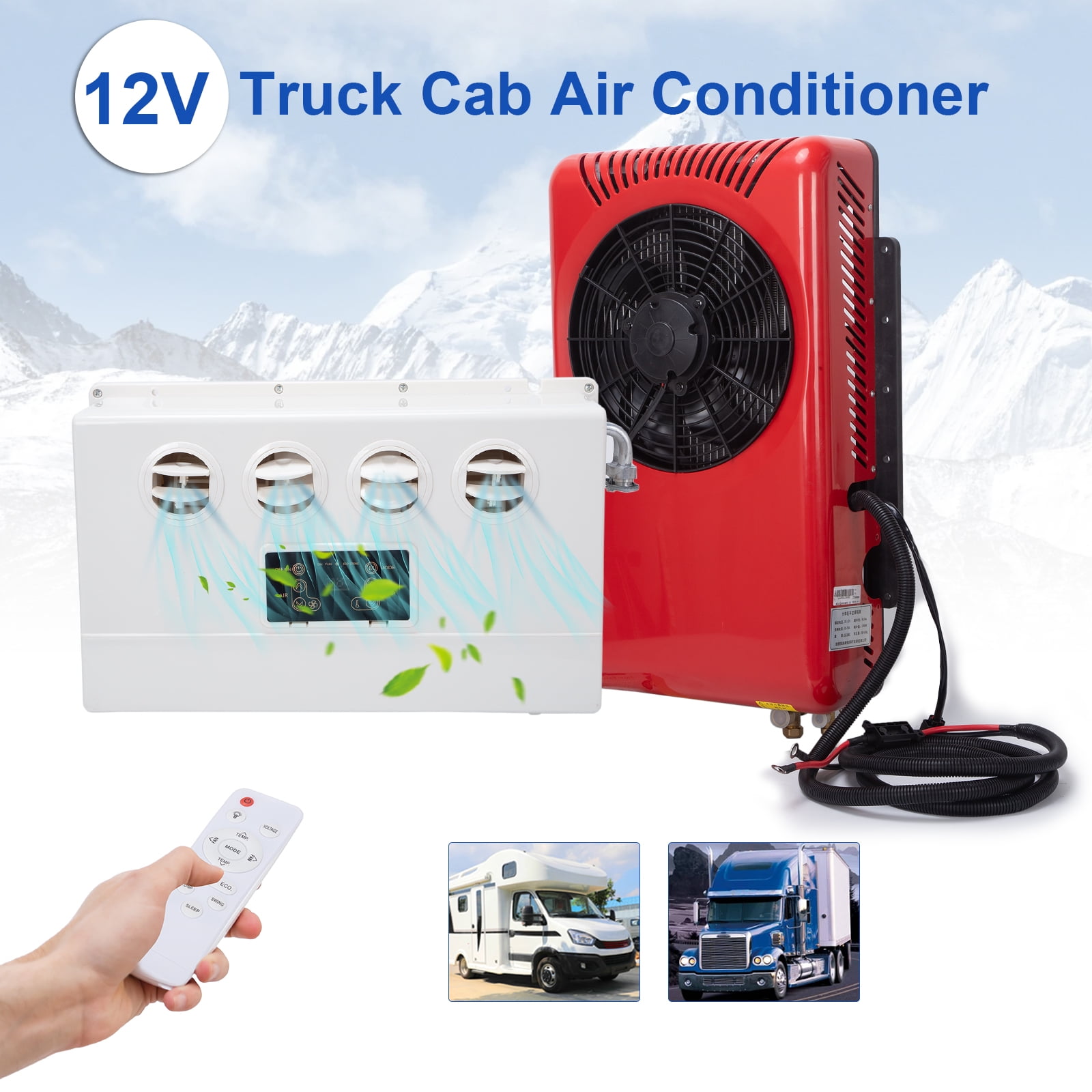12V Car Air Conditioner 10000 BTU Split A/C Unit Cooling Condtioner For ...
