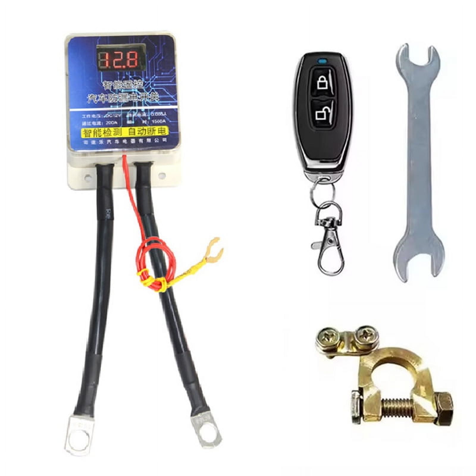 12V Car Battery Cutoff Switch Remote Control Relay with Display Battery ...