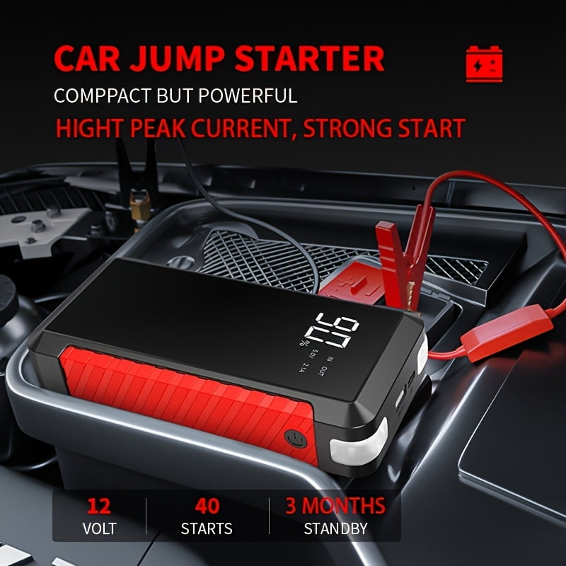 12V Car Battery Rescue Device, 3000A Portable Charging Bank, USB ...