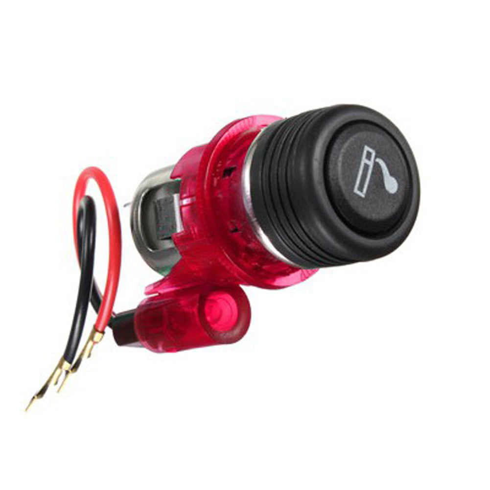 12V Car Cigarete Lighter With Light Socket Plug Connector Adapter Power ...