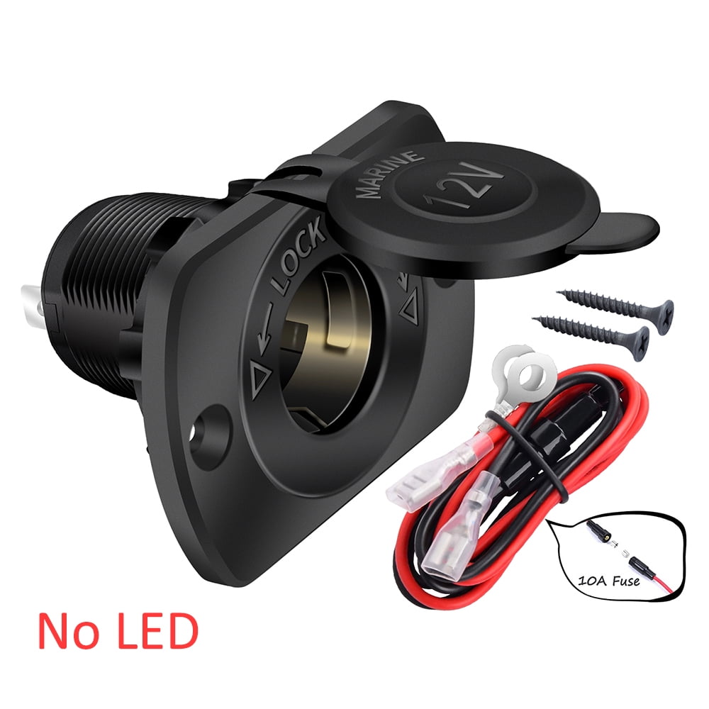 12V Car Cigarette Lighter Socket Femaile 12 Volt Power Outlet ...