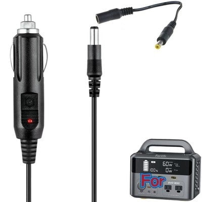 12V Car DC Adapter Compatible with Fanttik EVO 300 Portable Power ...