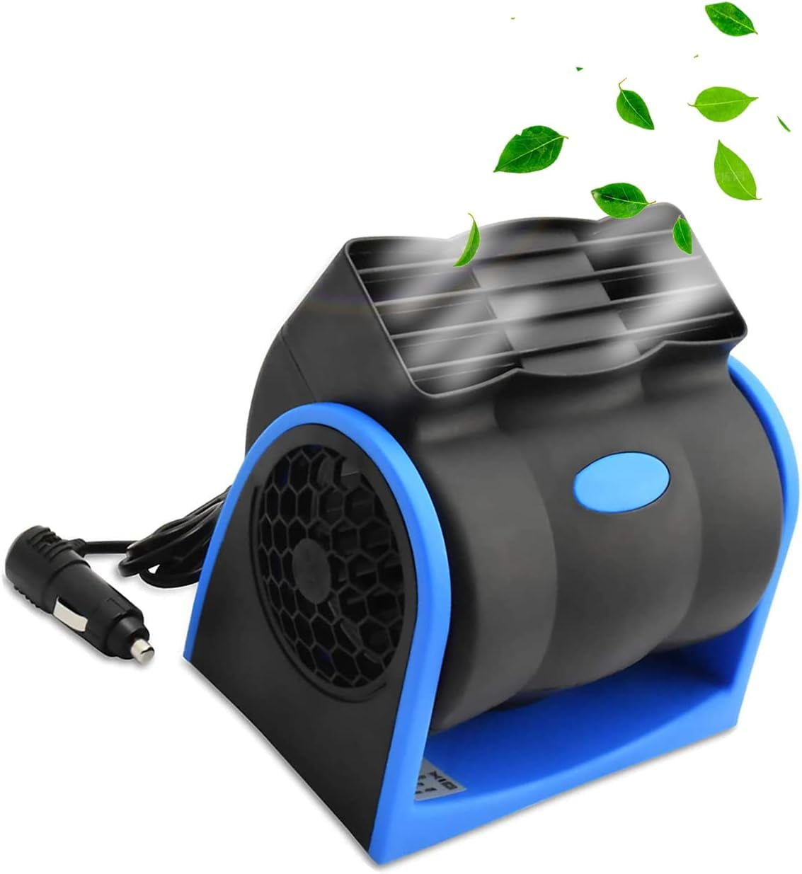 MUSICOZY 12V Car Fan, Quiet Squirrel Cage Fan with 2 Speeds, DC Powered ...