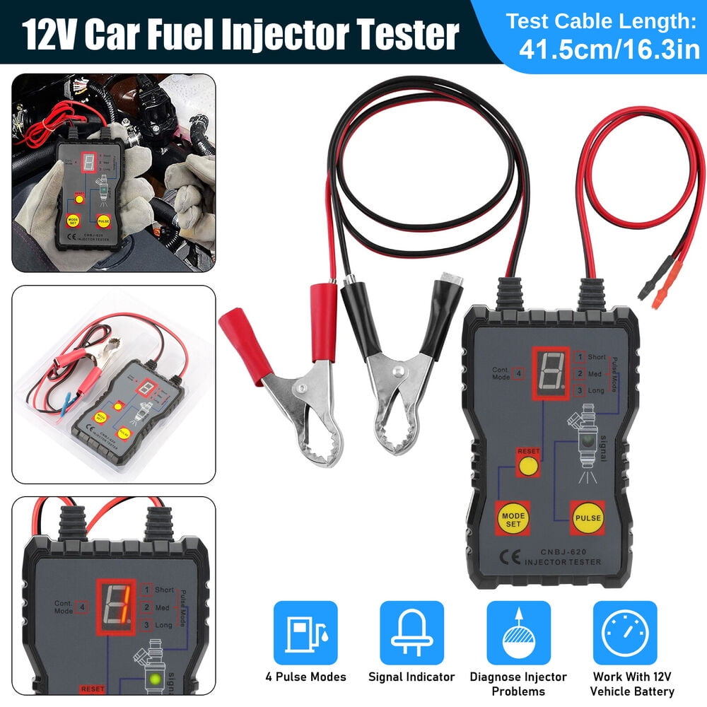 12V Car Fuel Injector Tester and Cleaner Tool with 4 Pulse Modes ...