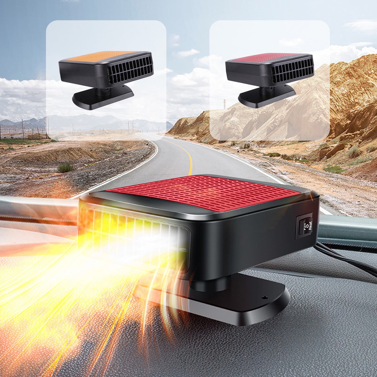 12V Car Heater Portable Defogger & Defroster Fan | 150W Fast Heating ...