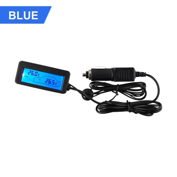 12V Car Lcd Digital Display Thermometer Inside Outside Temperature ...