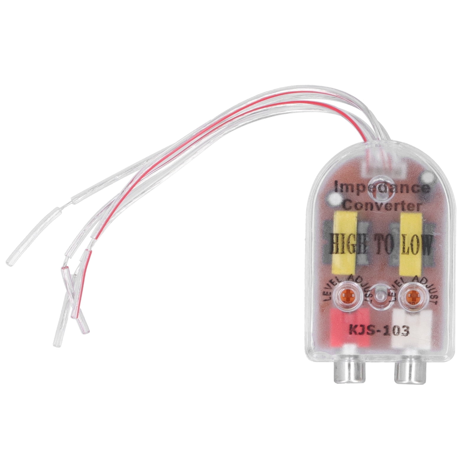 12V Car Stero Radio Converter Speaker High to Low RCA Line Amplifier ...