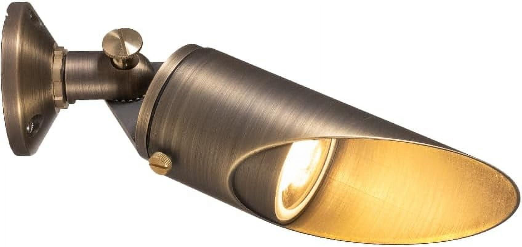 12V Cast Brass Outdoor Downlight (Bronze) with 5W 2700K Warm White MR16 ...