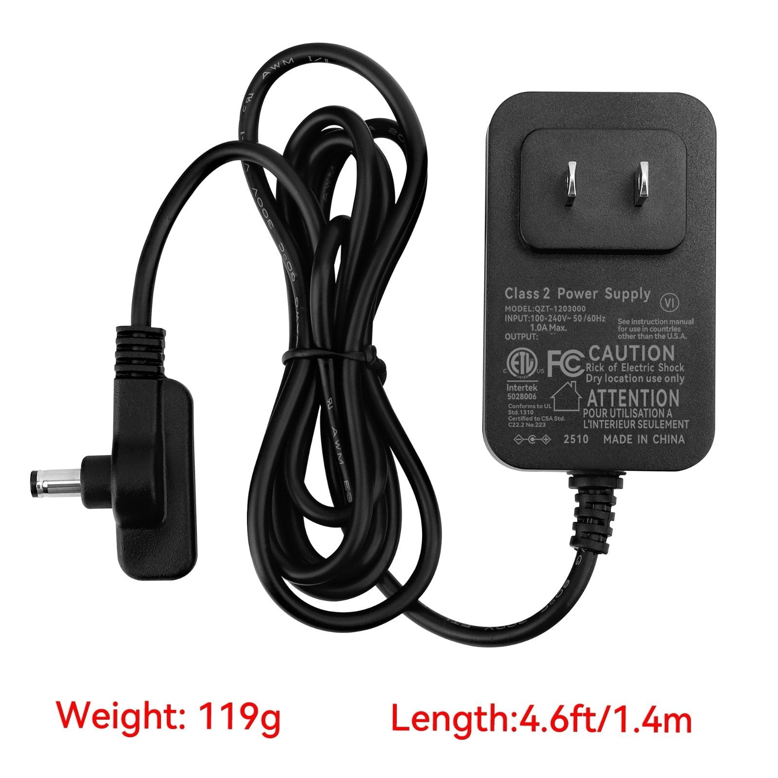 12V Charger Compatible with Shark FlexBreeze Outdoor Fan FA222 FA222WH ...