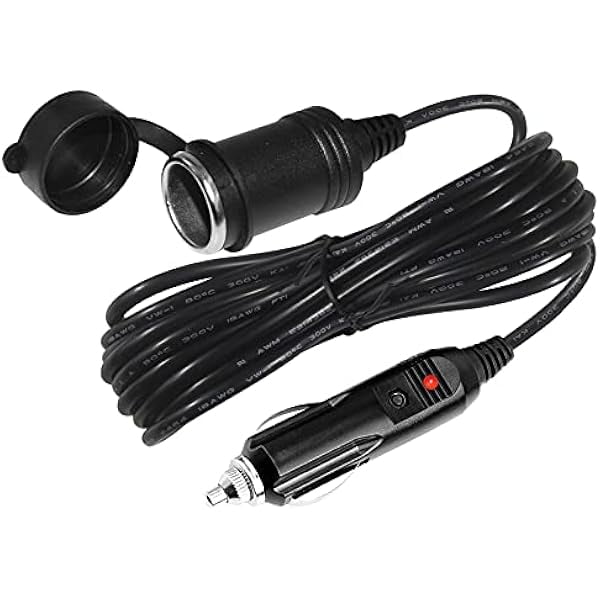 12V Cigarette Lighter Extension Cord 12FT -Car Charger Cigar Lighter ...