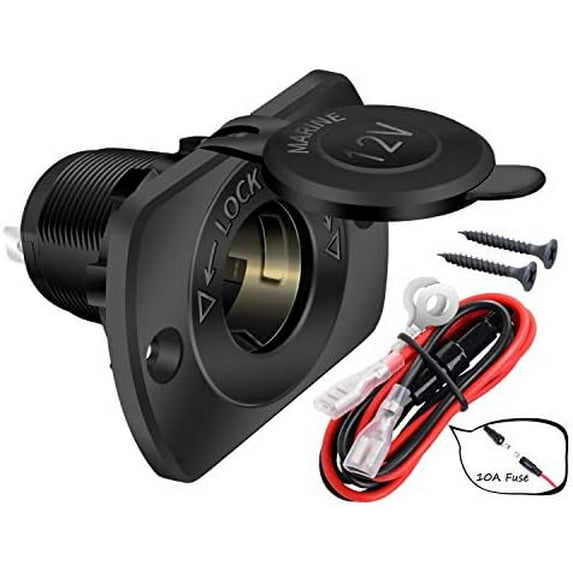 12V Cigarette Lighter Socket Replacement Female Connector DC Socket ...