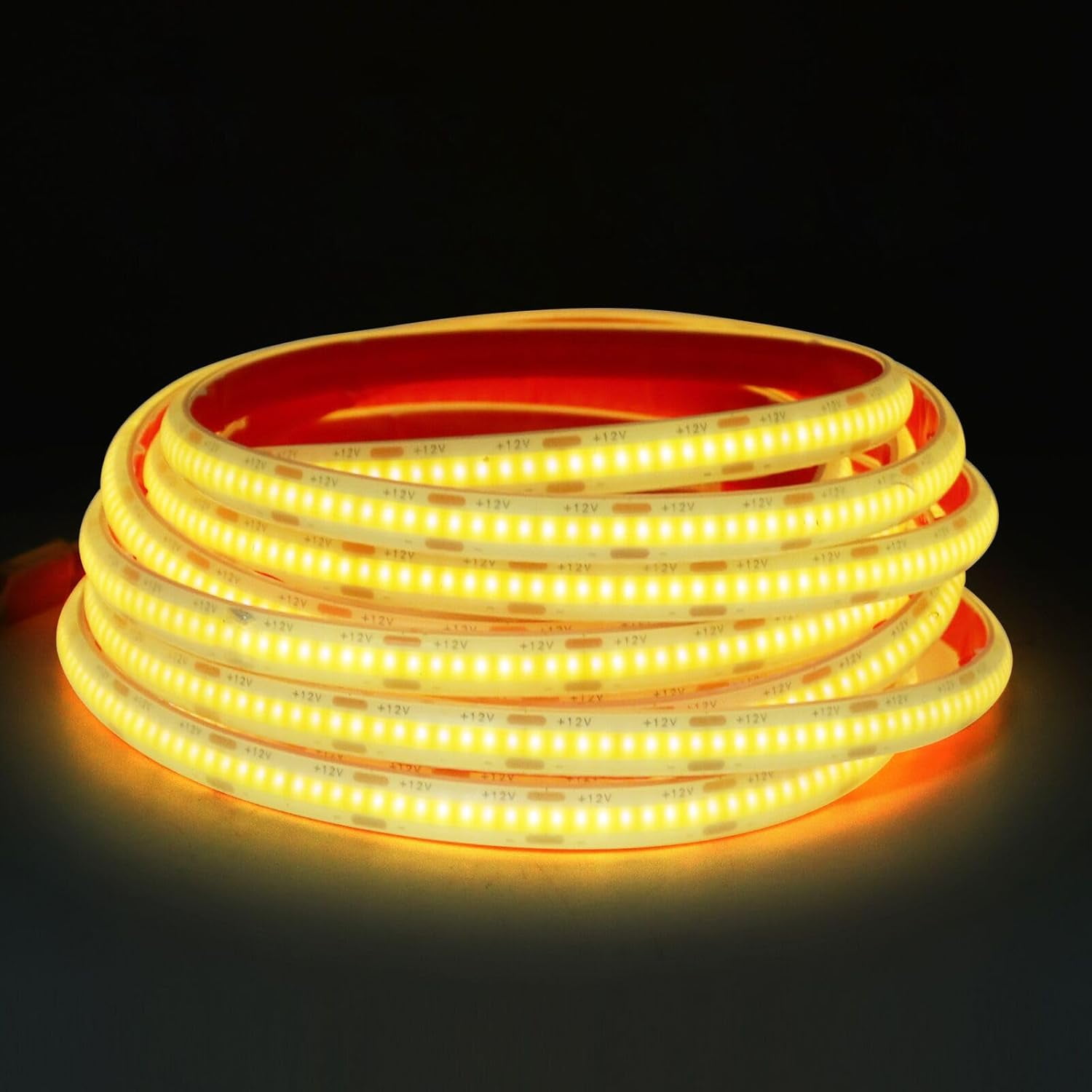 12V Cob Led Strip Light With Solar Panel, 320Leds/M Ip68 Waterproof ...