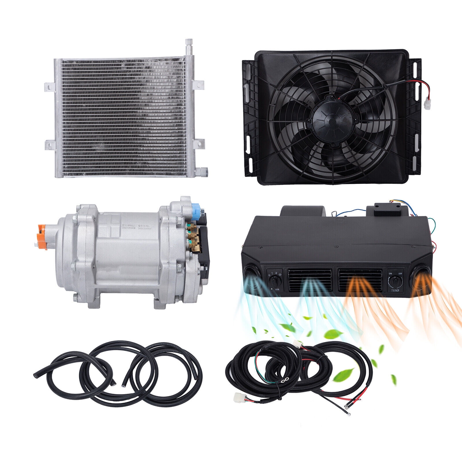 12V Cool&Heat A/C Kit Universal Underdash Electric Air Conditioning ...