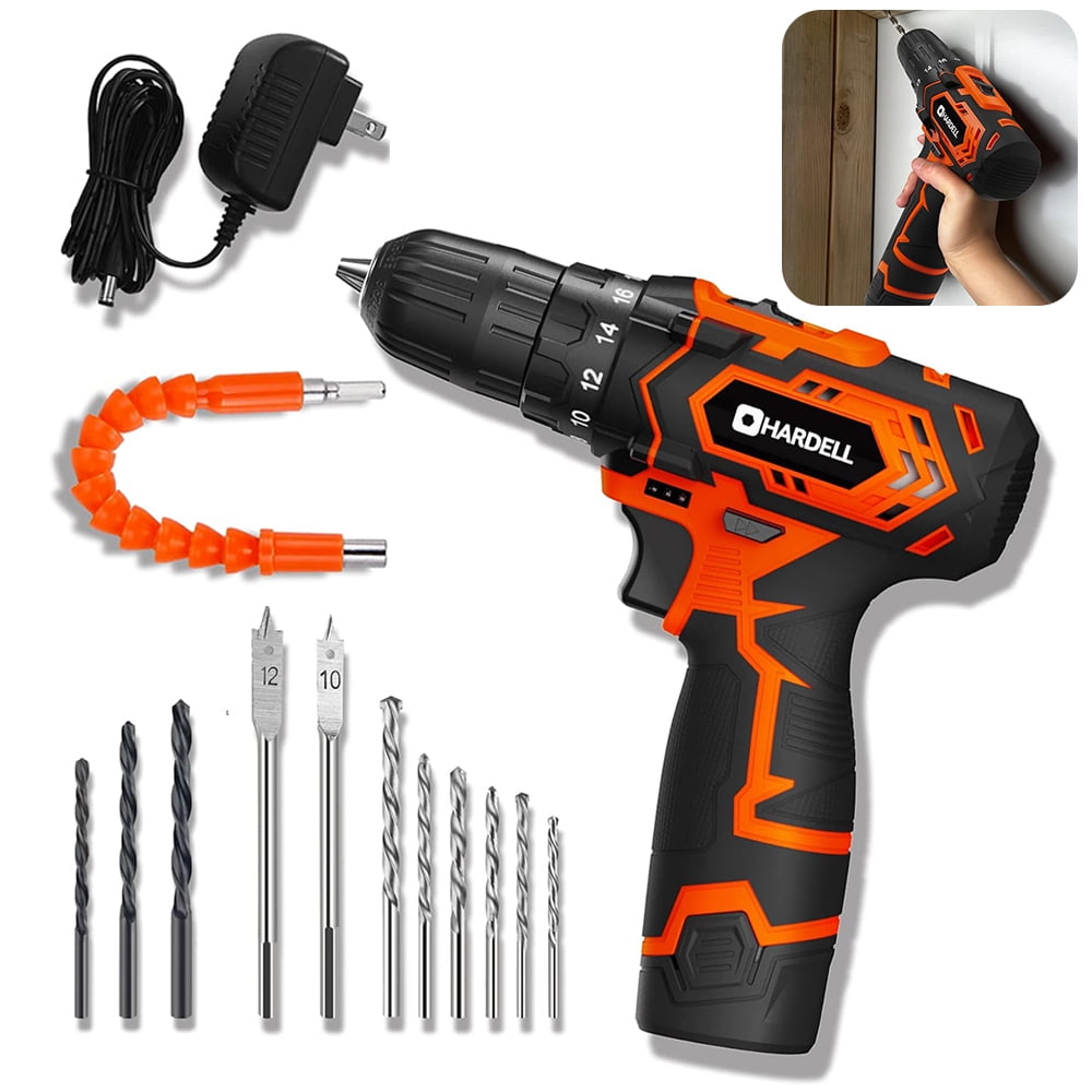 12V Cordless Drill Set Electric Power Drill 2-Speed Power Drill Set ...