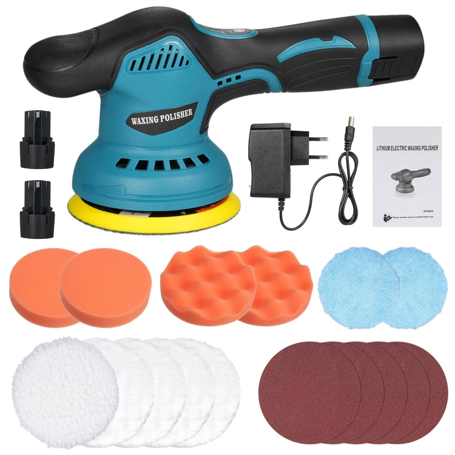 12V Cordless Dual Action Polisher | 8-Speed Brushless Buffer, 2800-5500 ...