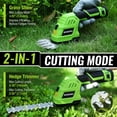 12V Cordless Grass Shear & Shrubbery Trimmer - 2 in 1 Handheld Hedge ...