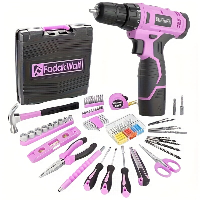 12V Cordless Impact Drill Set - 3/8-inch Keyless Chuck, 20+1 Torque ...