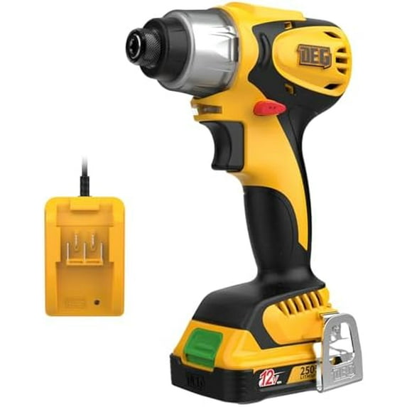 12V Cordless Impact Driver Kit, 1/4-inch Hex,4 Speed Brushless Impact ...