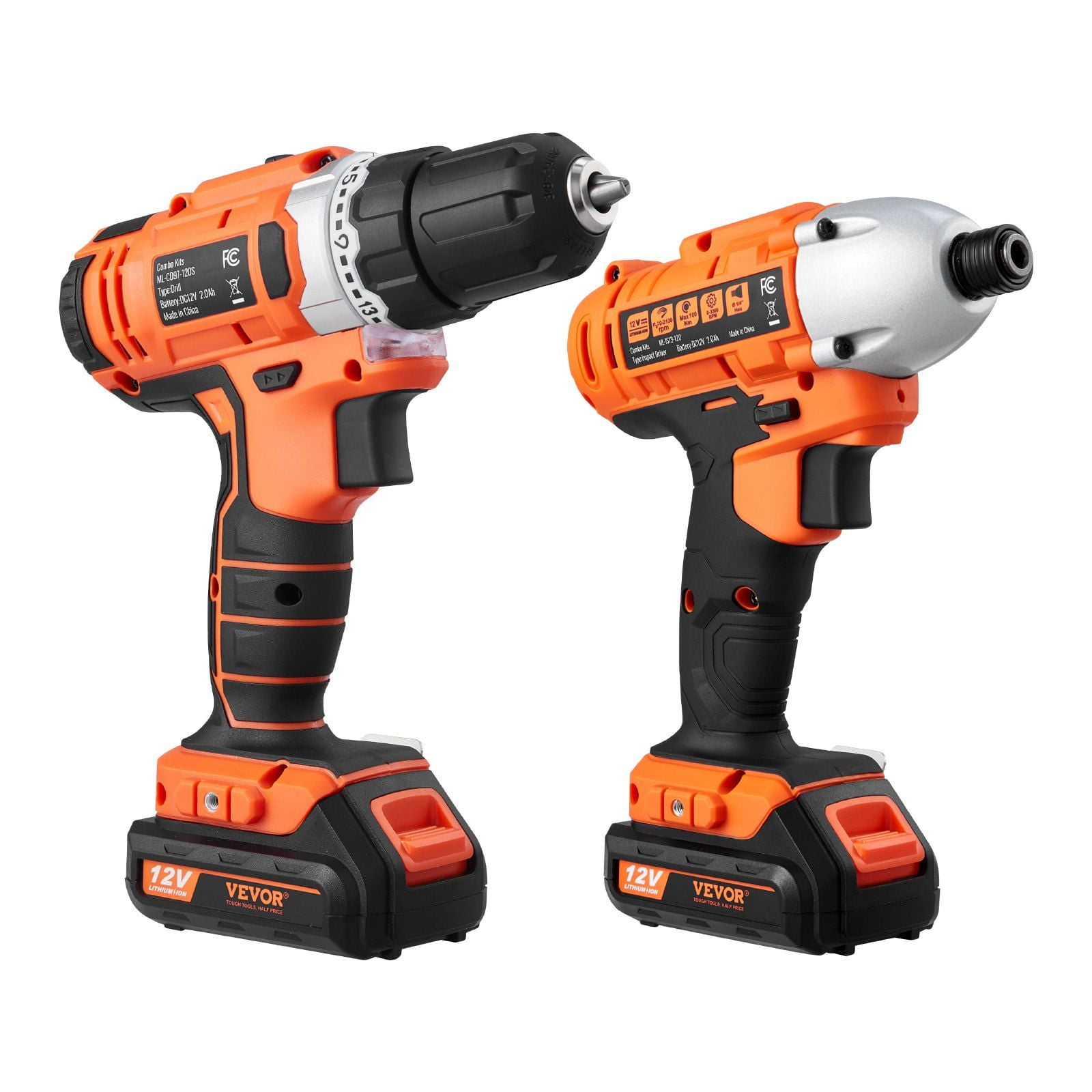 12V Cordless Power Tool Combo Kit - 2-Tool Set with 2.0Ah Li-ion ...