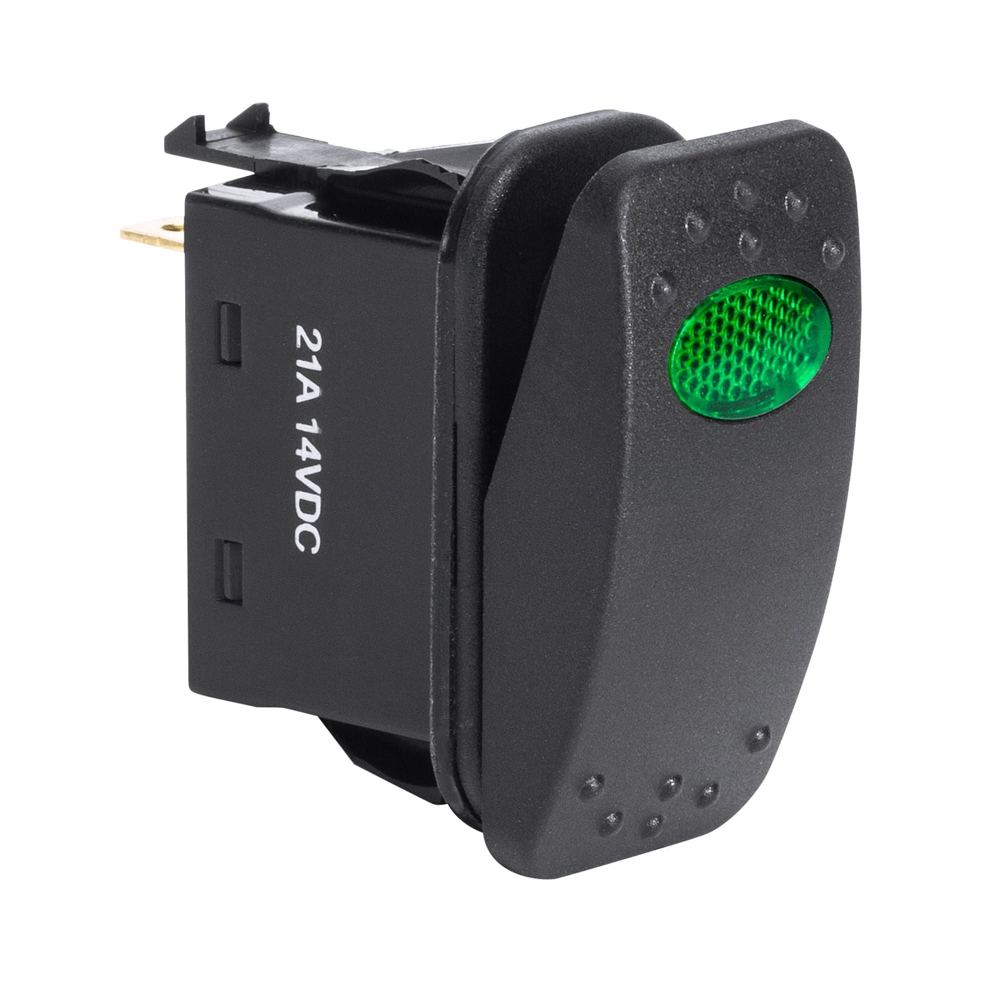 12V DC 20A 3-Pin SPST LED On/Off Rocker Switch Kit - GREEN - Walmart.com