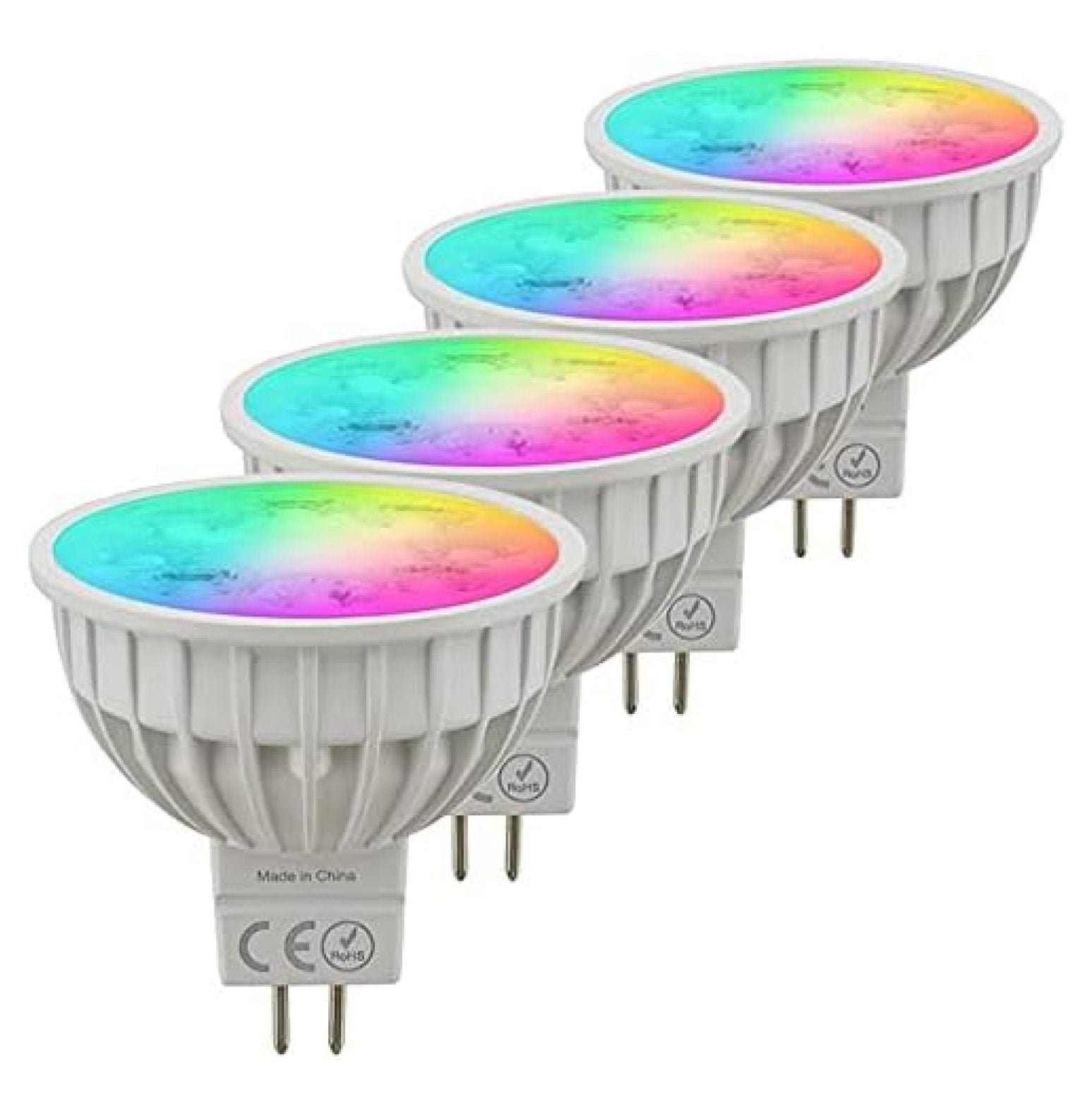 12V /DC 4W LED Color-Changing RGB+CCT 25º Smart MR16 Spot Light Bulb (4 ...