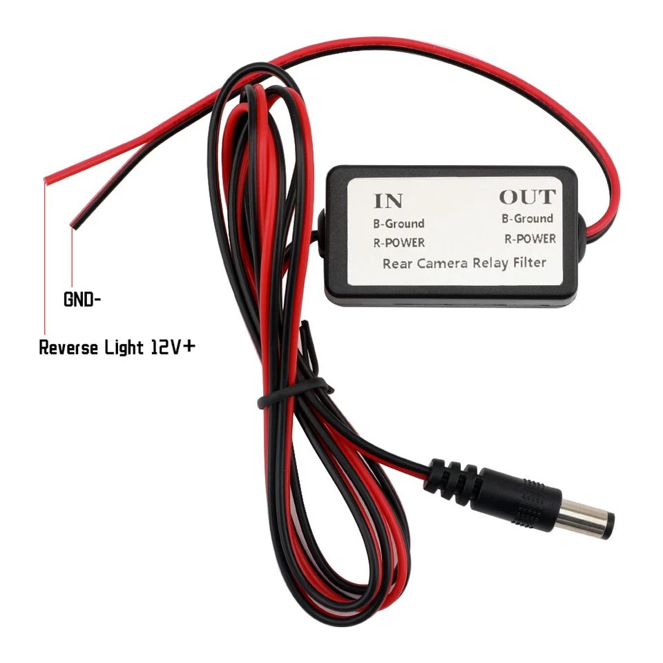 12V DC Car Rear View Rectifier Reverse Camera Power Relay Capacitor ...
