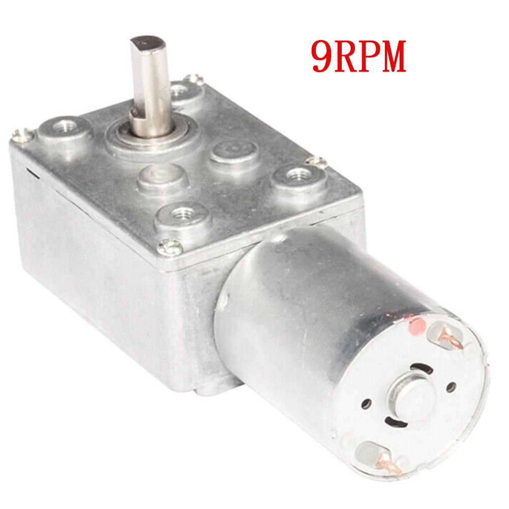 12V DC Gear Motor with Short Motor Output Shaft and Self Locking Worm ...