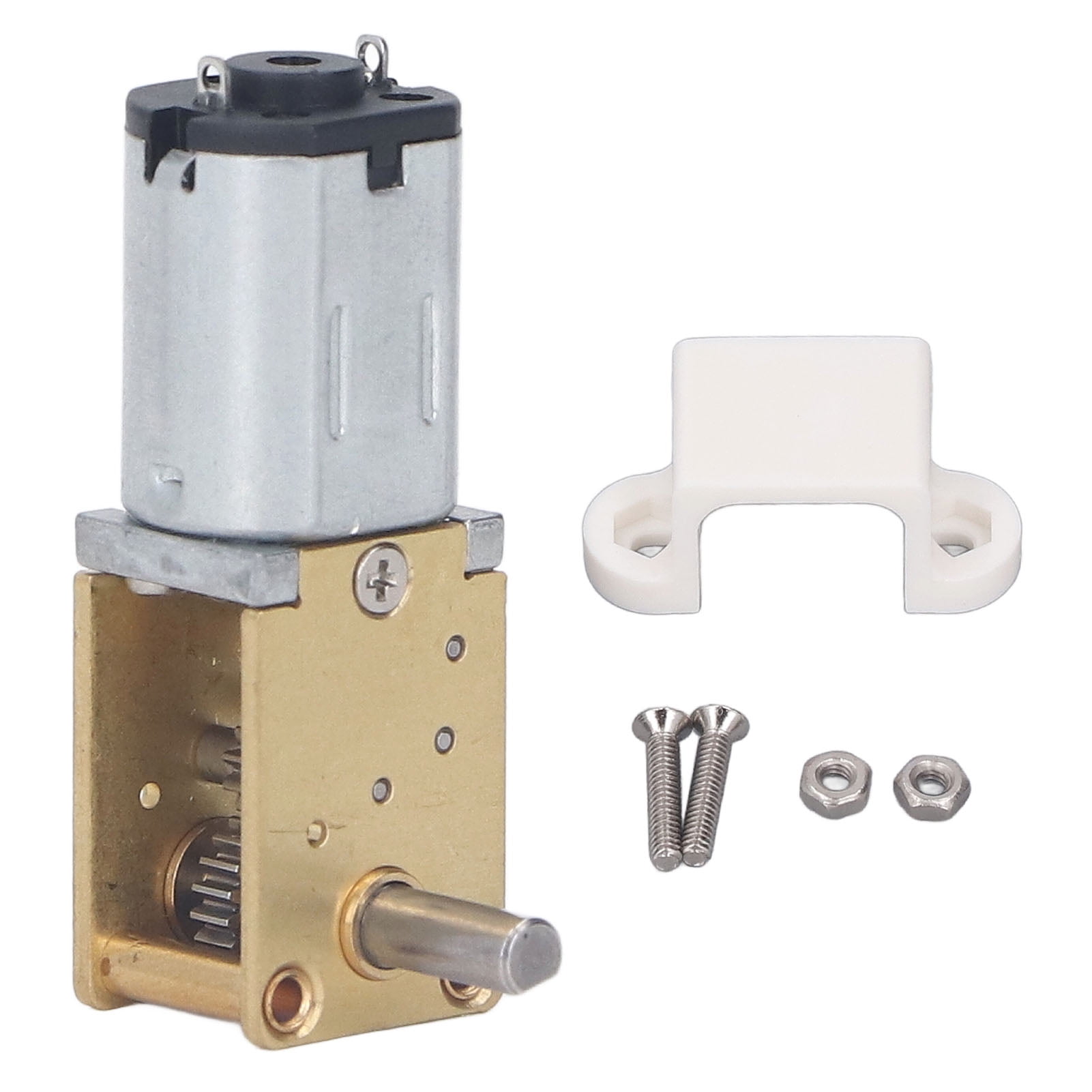 12V DC Geared Motor with Fixed Base Single Shaft Brushed High Torsion ...