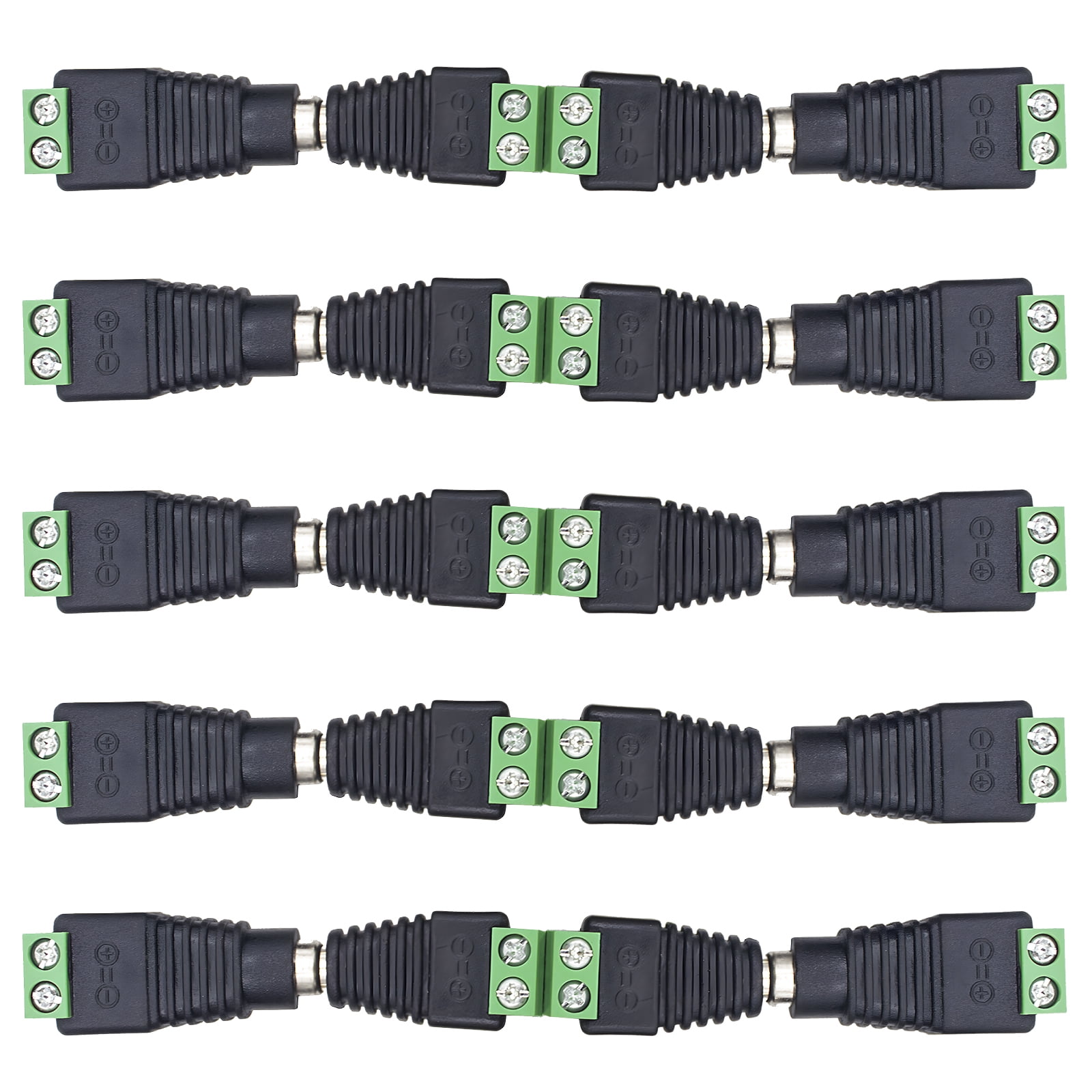 12V DC Power Connector 5.5mm x 2.1mm, CENTROPOWER (50 x Male + 50 x Female) Power Jack Adapter ...