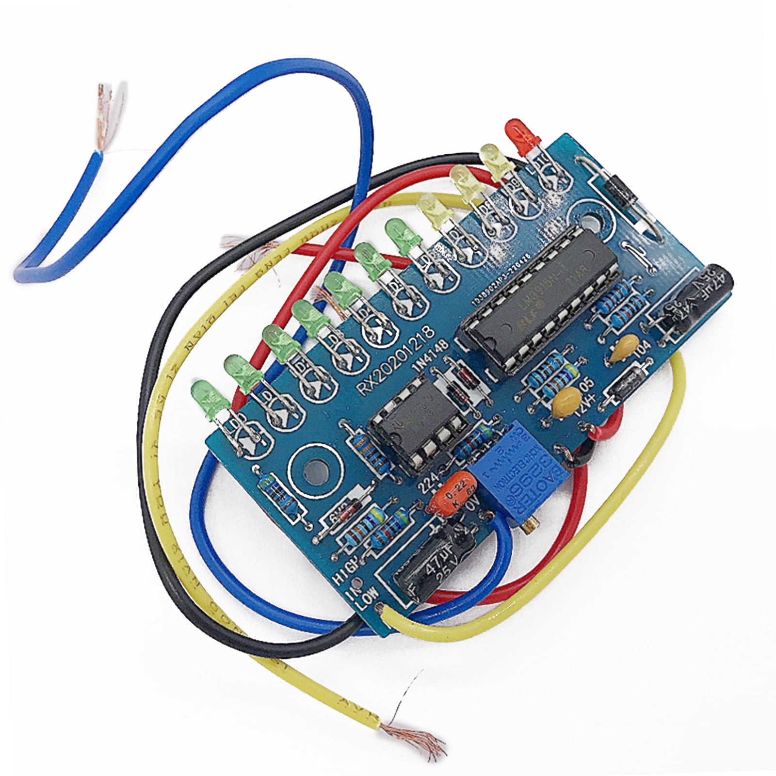 12V DC VU LM3915 10 LED Audio Level Indicator Stereo System Indicator ...